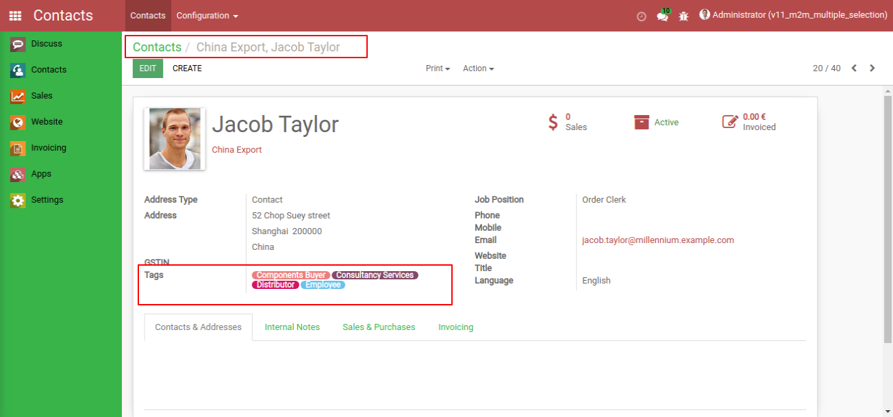Many2many Multiple Selection | The Odoo Store