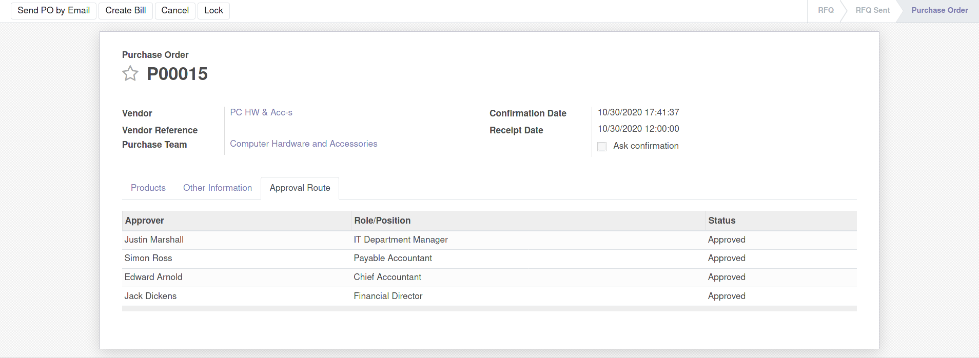 PO Dynamic Approval Process | The Odoo Store