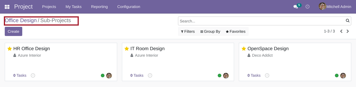 Project Hierarchy (Parent Projects and Child Projects) | The Odoo Store