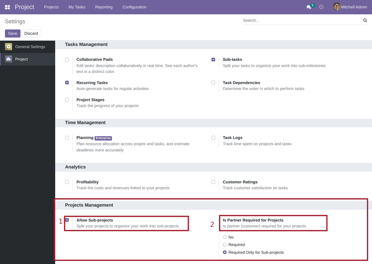 Project Hierarchy (Parent Projects and Child Projects) | The Odoo Store